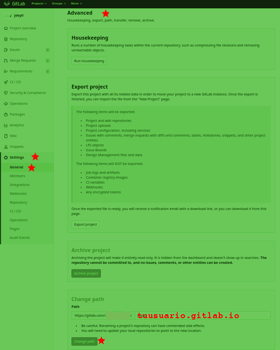 [HowTo] Creación de un blog Jekyll en GitLab